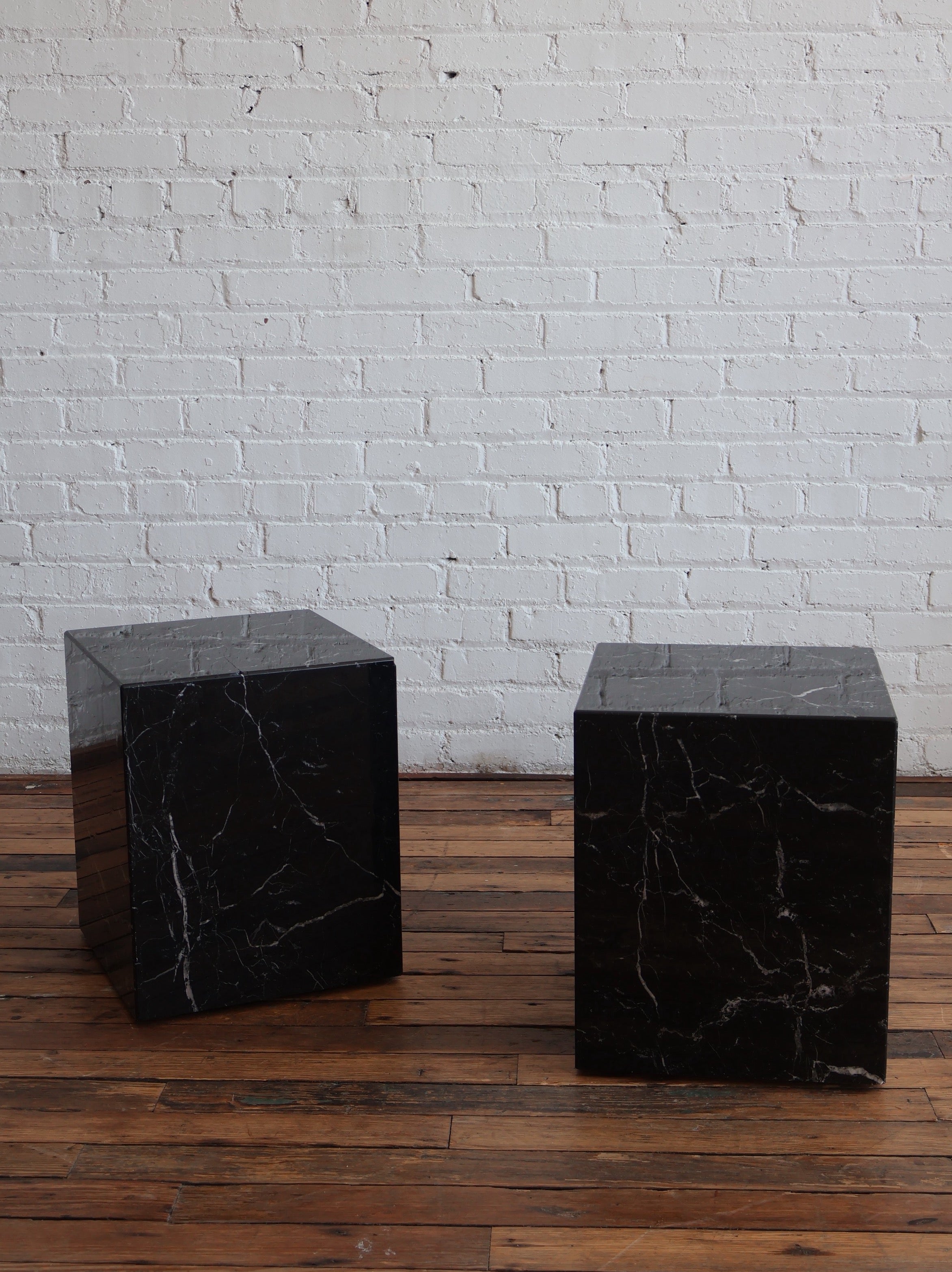 Vintage Marble Cube Side Tables – Blackbird Collection